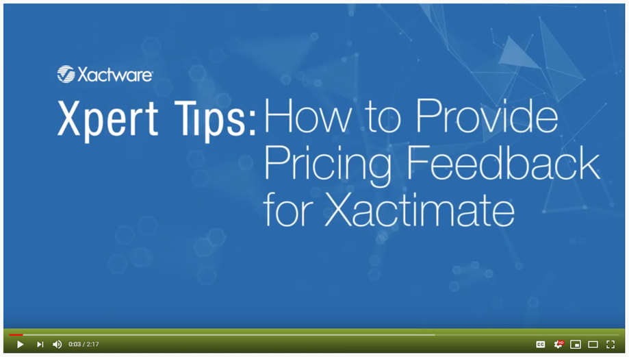 How to Provide Xactware Pricing Platform Feedback | Restoration Industry Association (RIA)